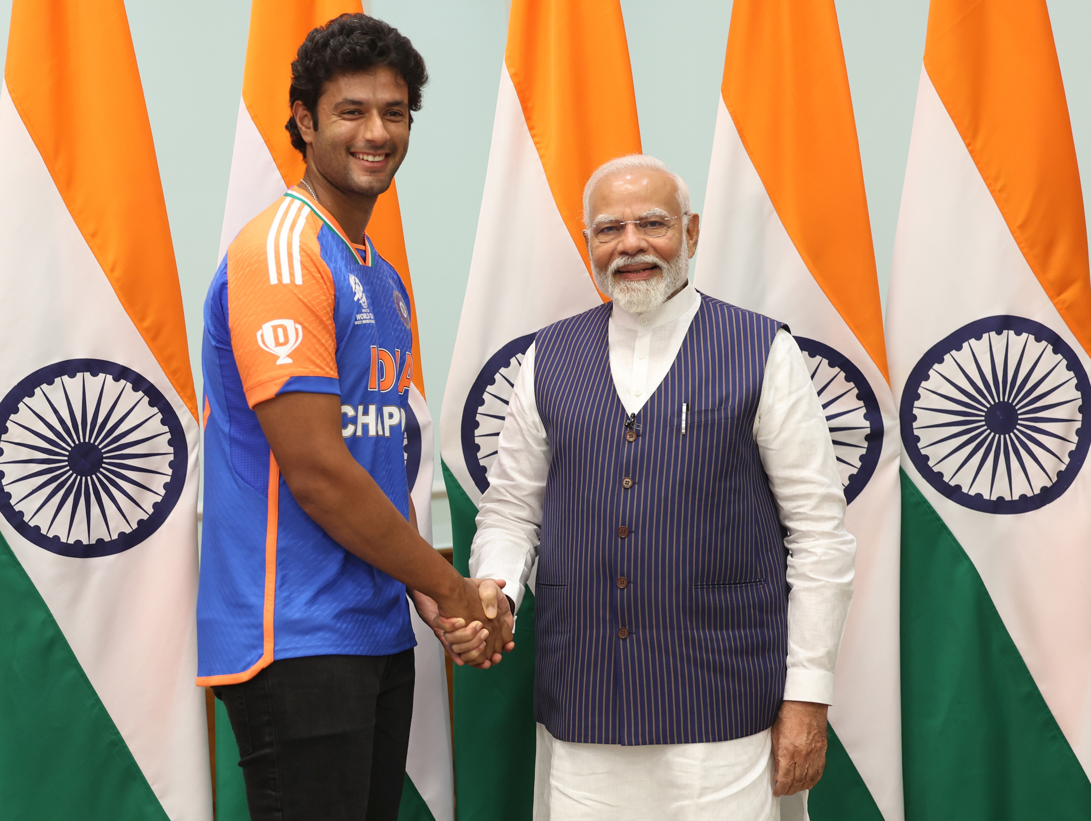 File:Prime Minister Of Bharat Shri Narendra Damodardas Modi with Shri Shivam Dube.jpg - Wikipedia