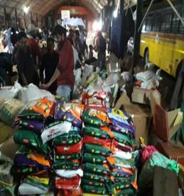 NSS volunteers taking part in large number in Kerala Flood Relief Measures