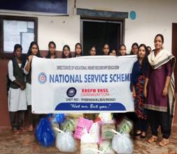 NSS volunteers taking part in large number in Kerala Flood Relief Measures