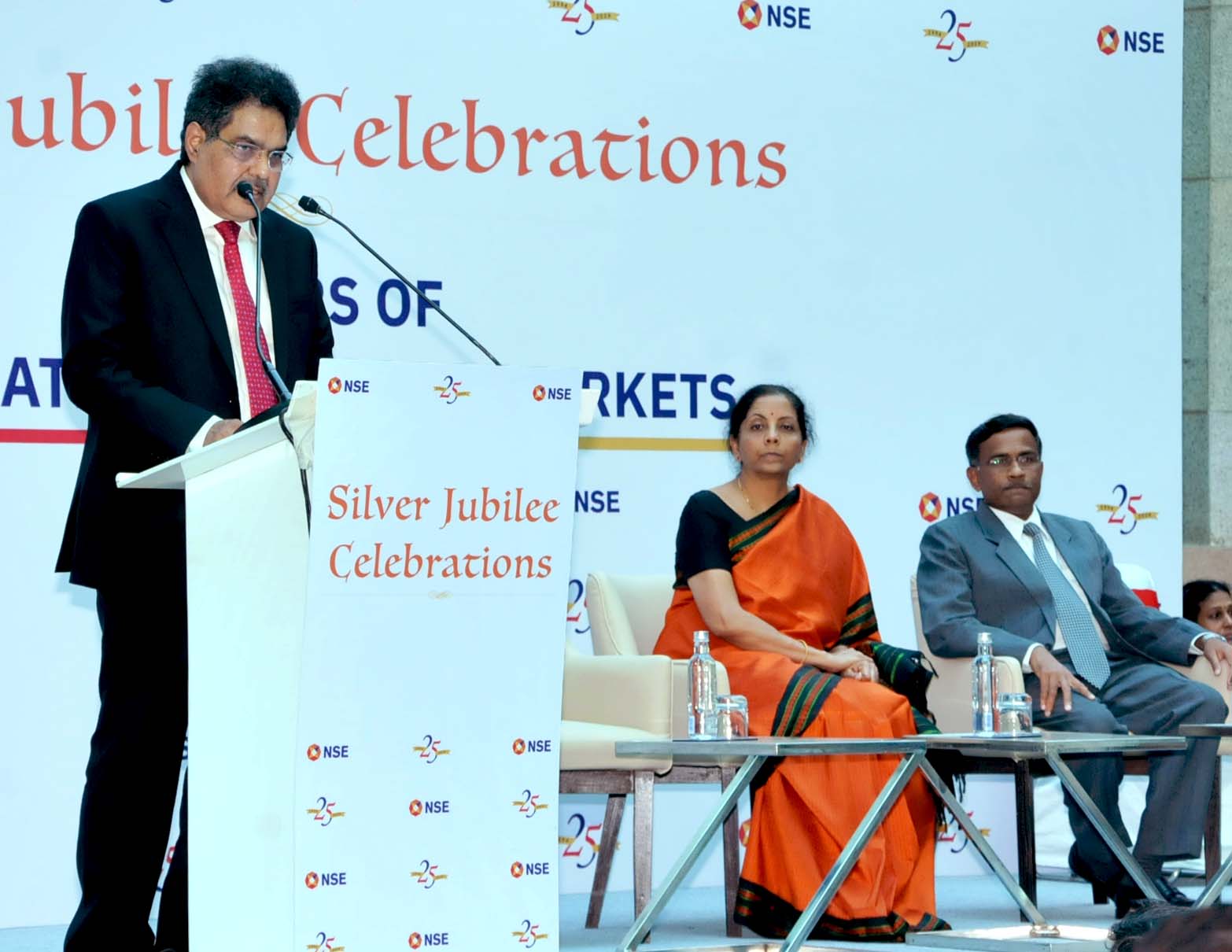 NSE organized Closing Bell Ringing ceremony, with the FM, along with ...